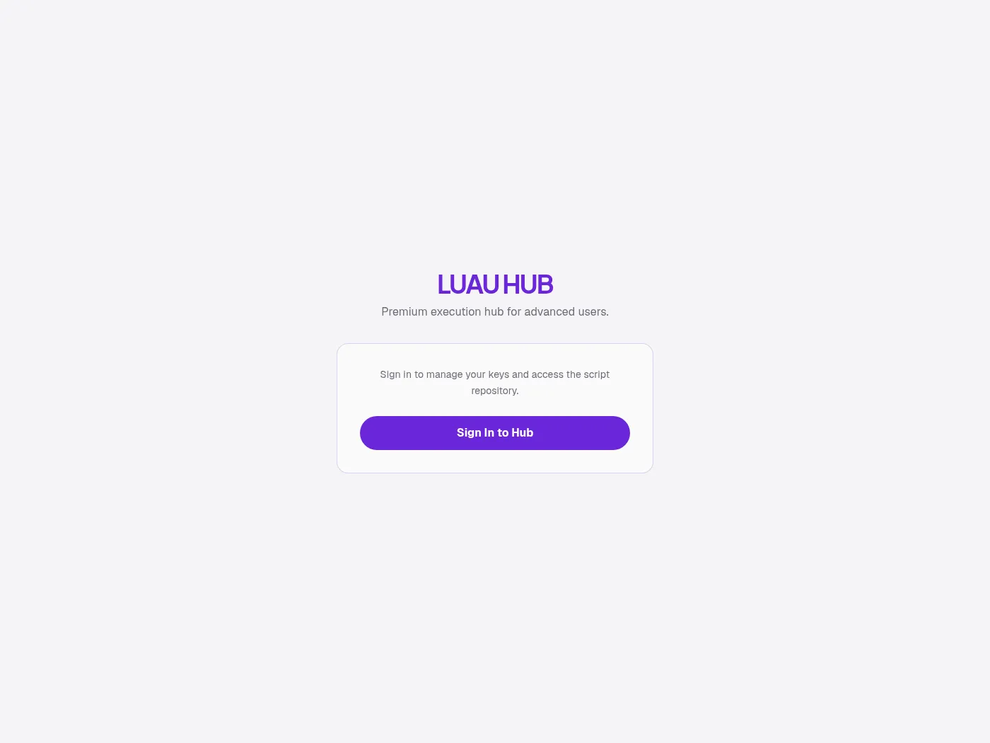 LuaU Hub Keysystem
