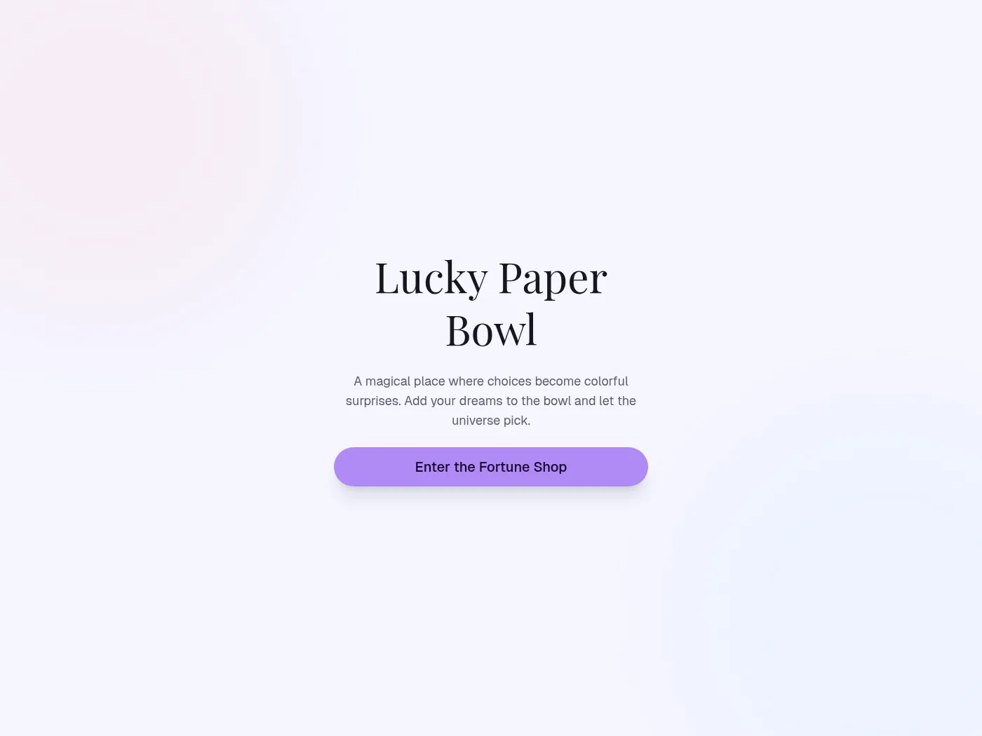 Lucky Paper Bowl