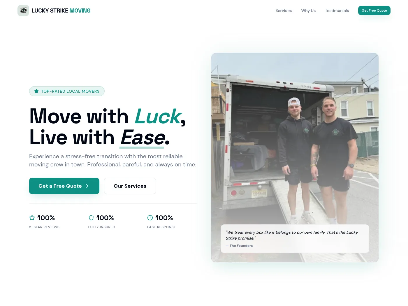 Lucky Strike Movers Site