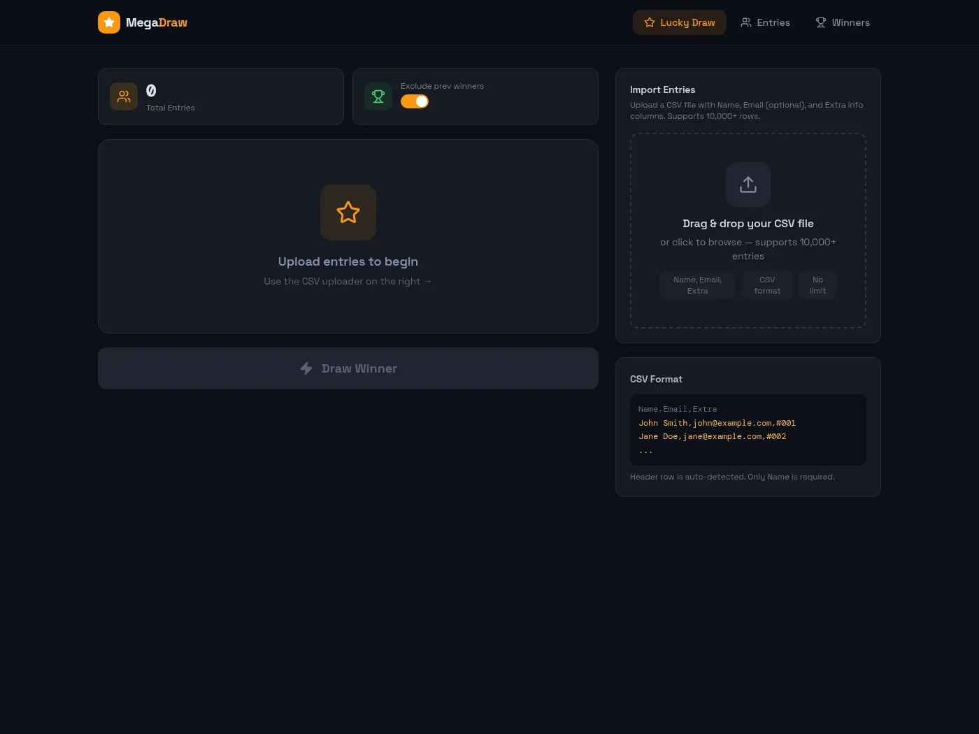 MegaDraw Web App
