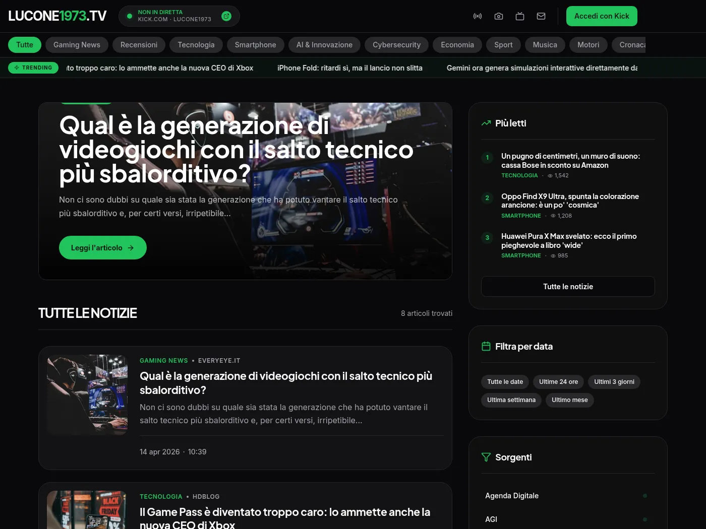 LucOne Streaming Hub