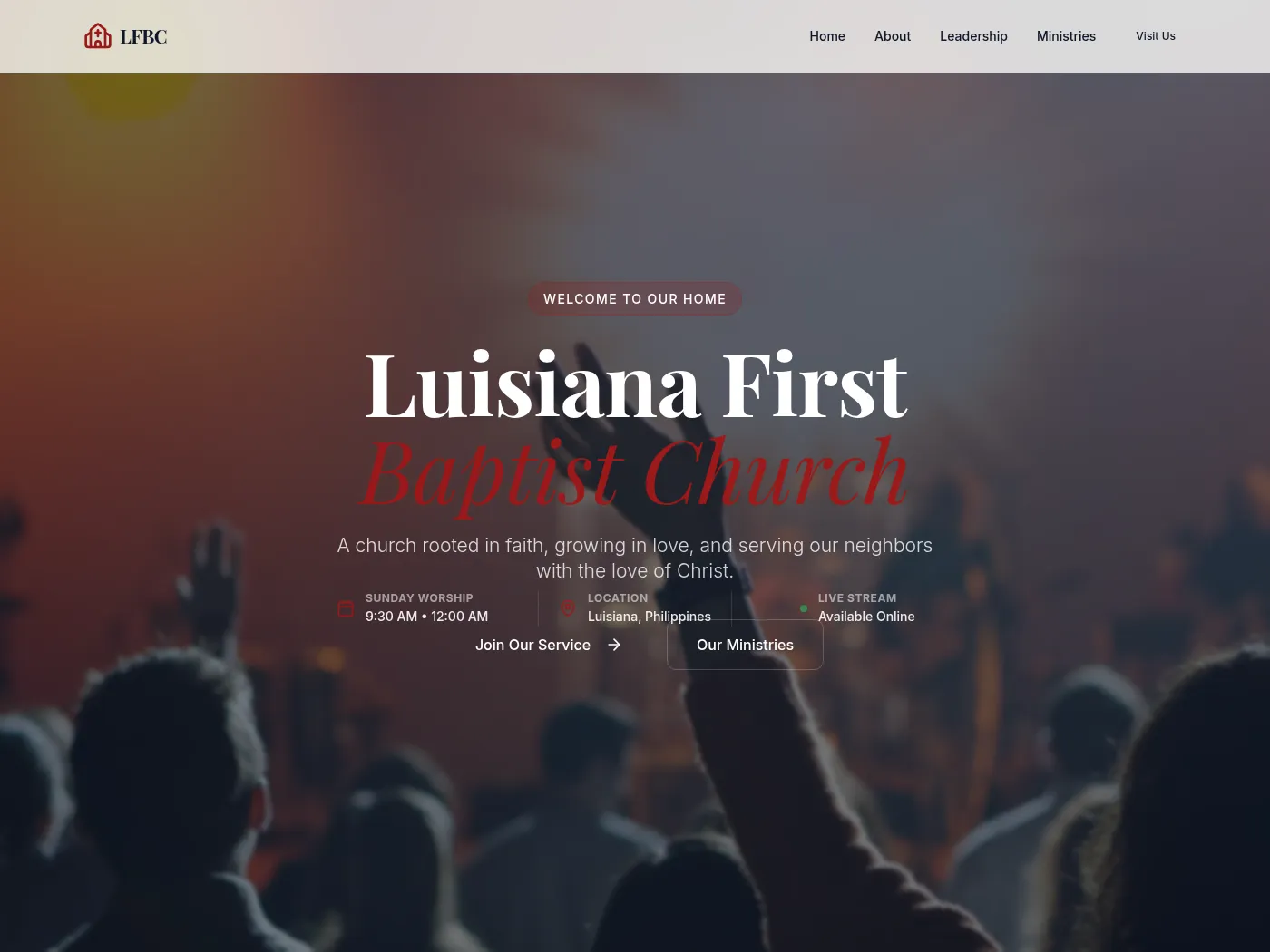 Luisiana Baptist Church Web