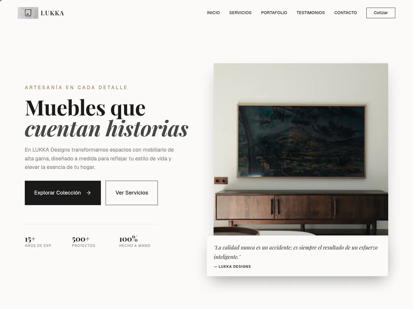 LUKKA Designs Landing