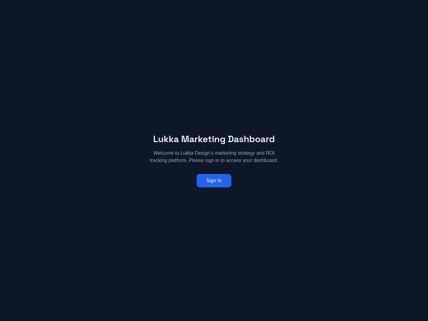 Lukka Marketing Dashboard
