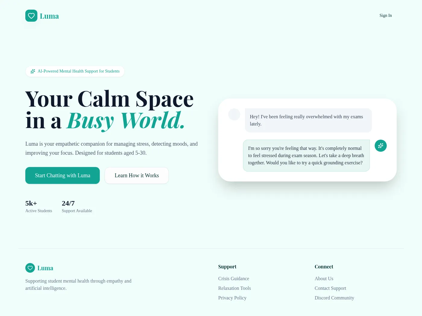 Luma Mental Health Companion