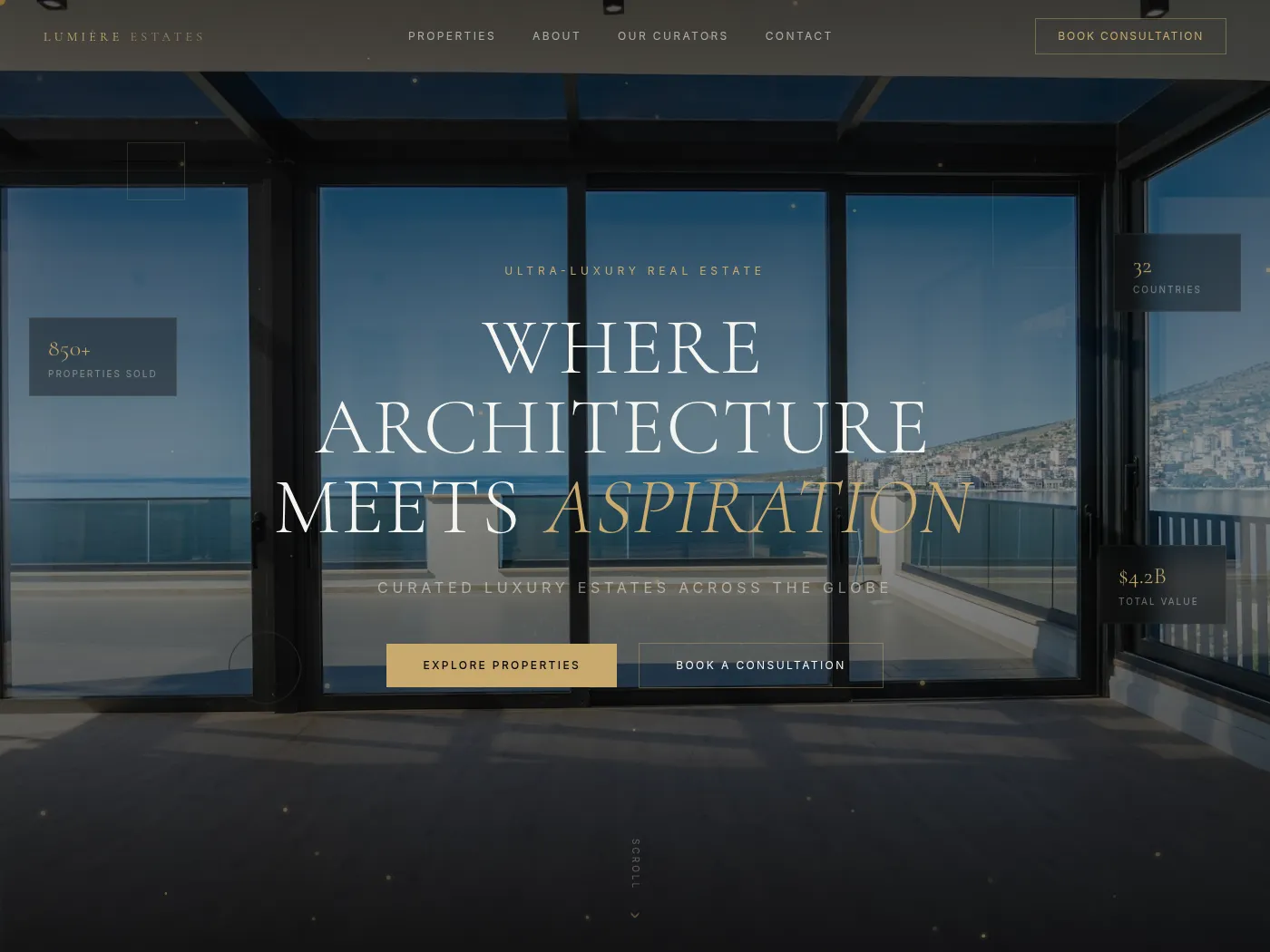 LUMIÈRE Estates 3D Website
