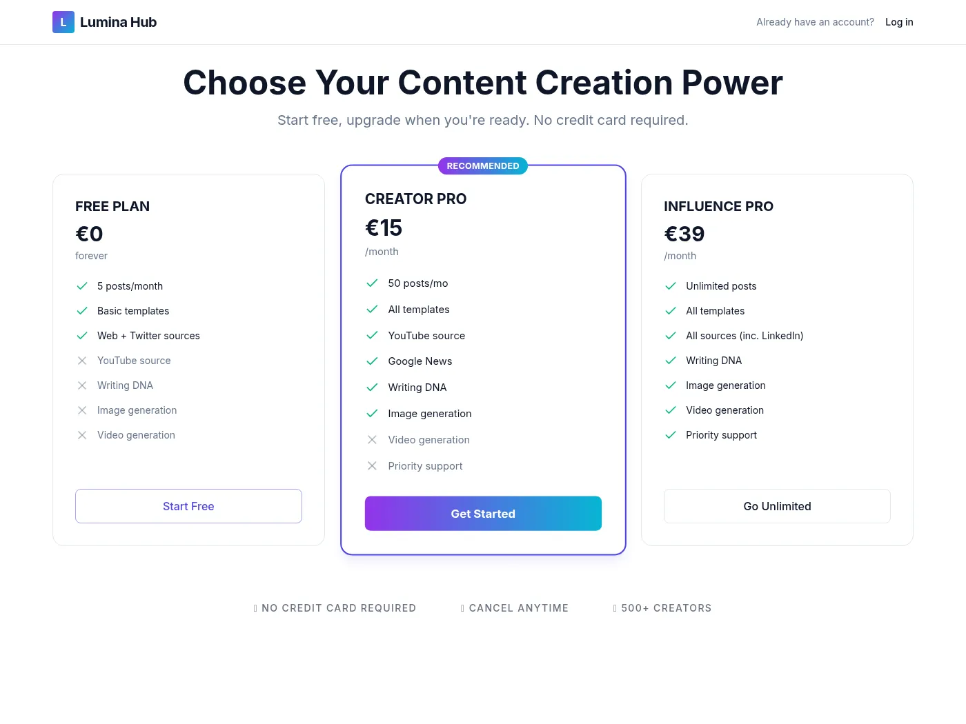 Lumina Hub CMS
