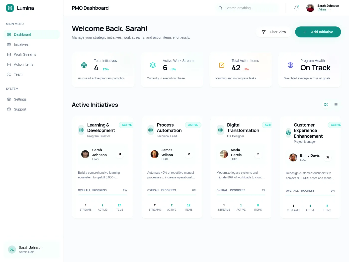 Lumina UI Redesign