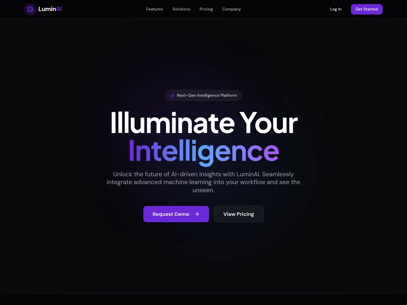 LuminAI Landing Page
