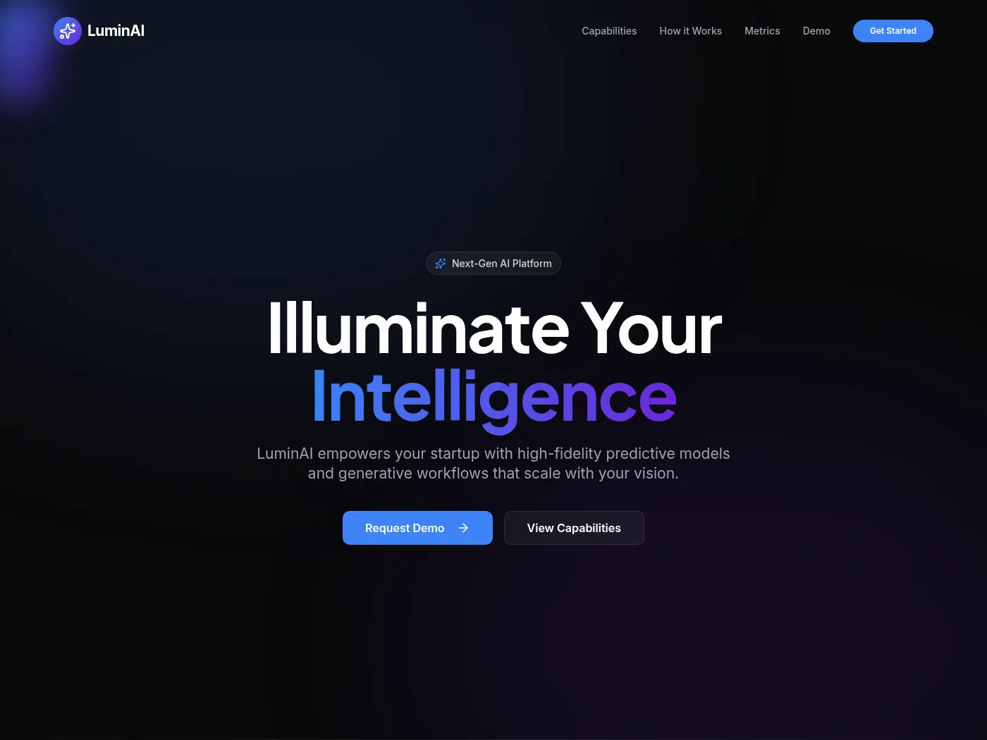 LuminAI Landing Page