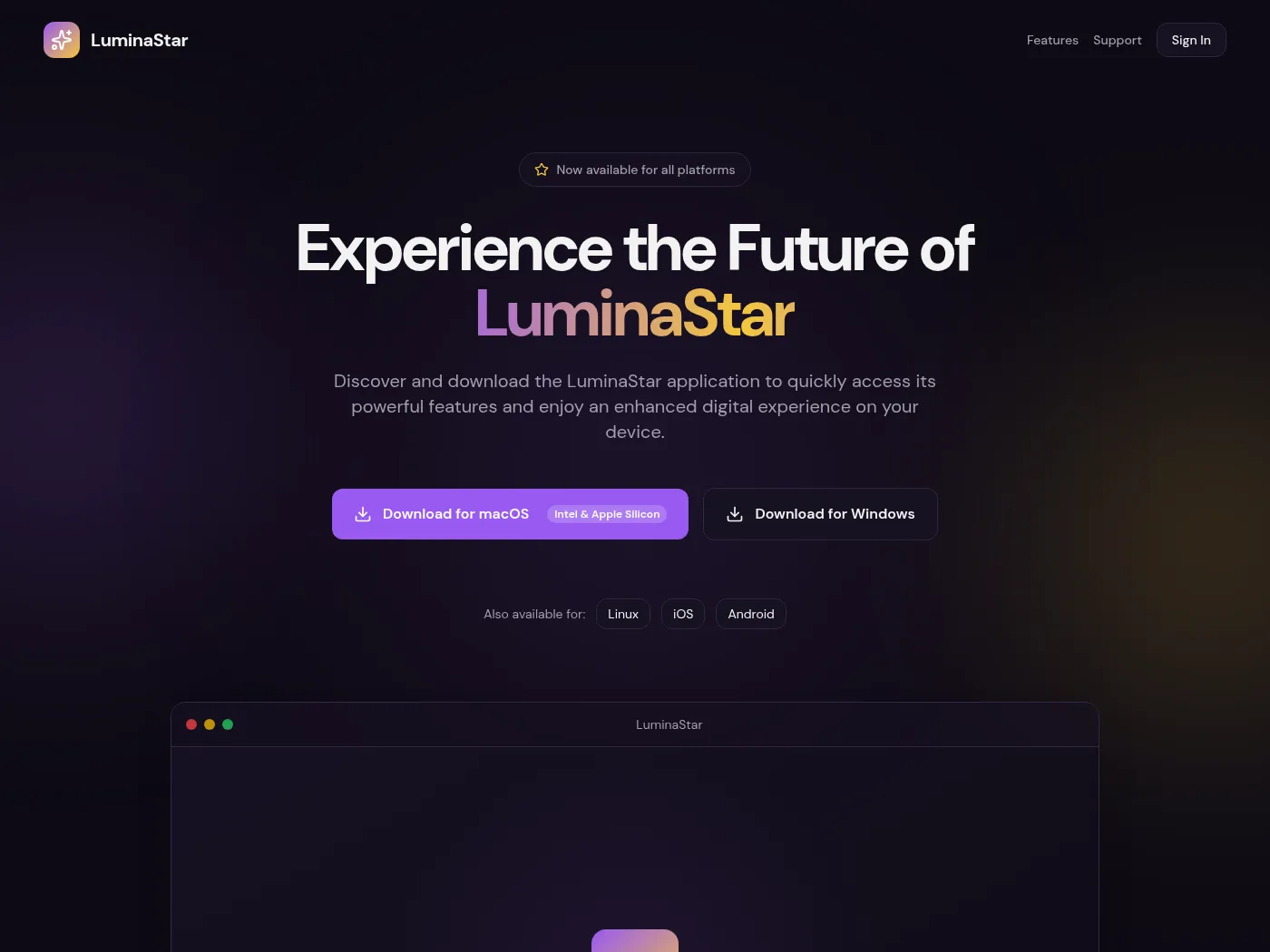 LuminaStar Download App