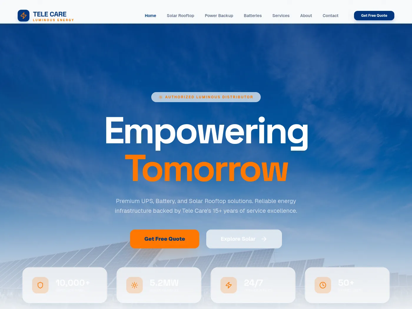 Luminous Solar Sales Site
