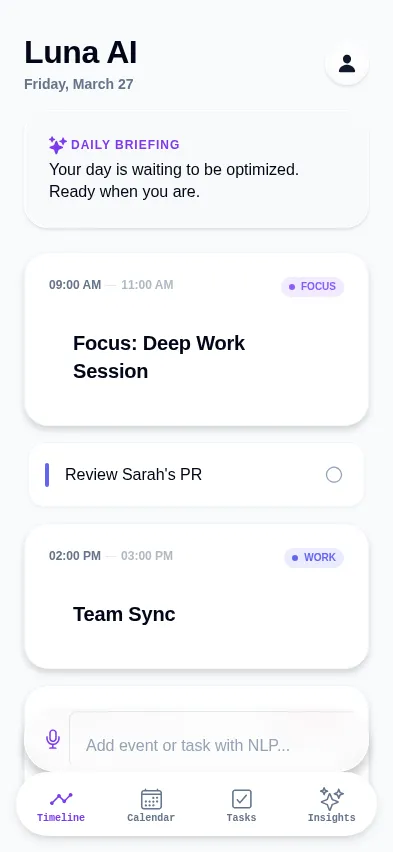 Luna Calendar AI