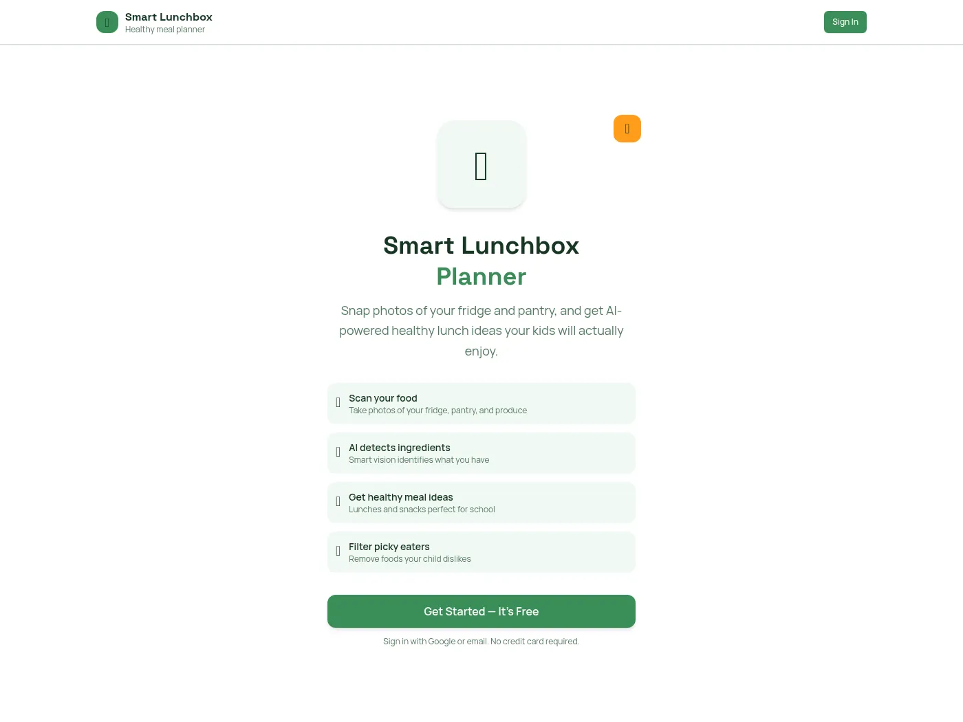 Smart Lunchbox Planner