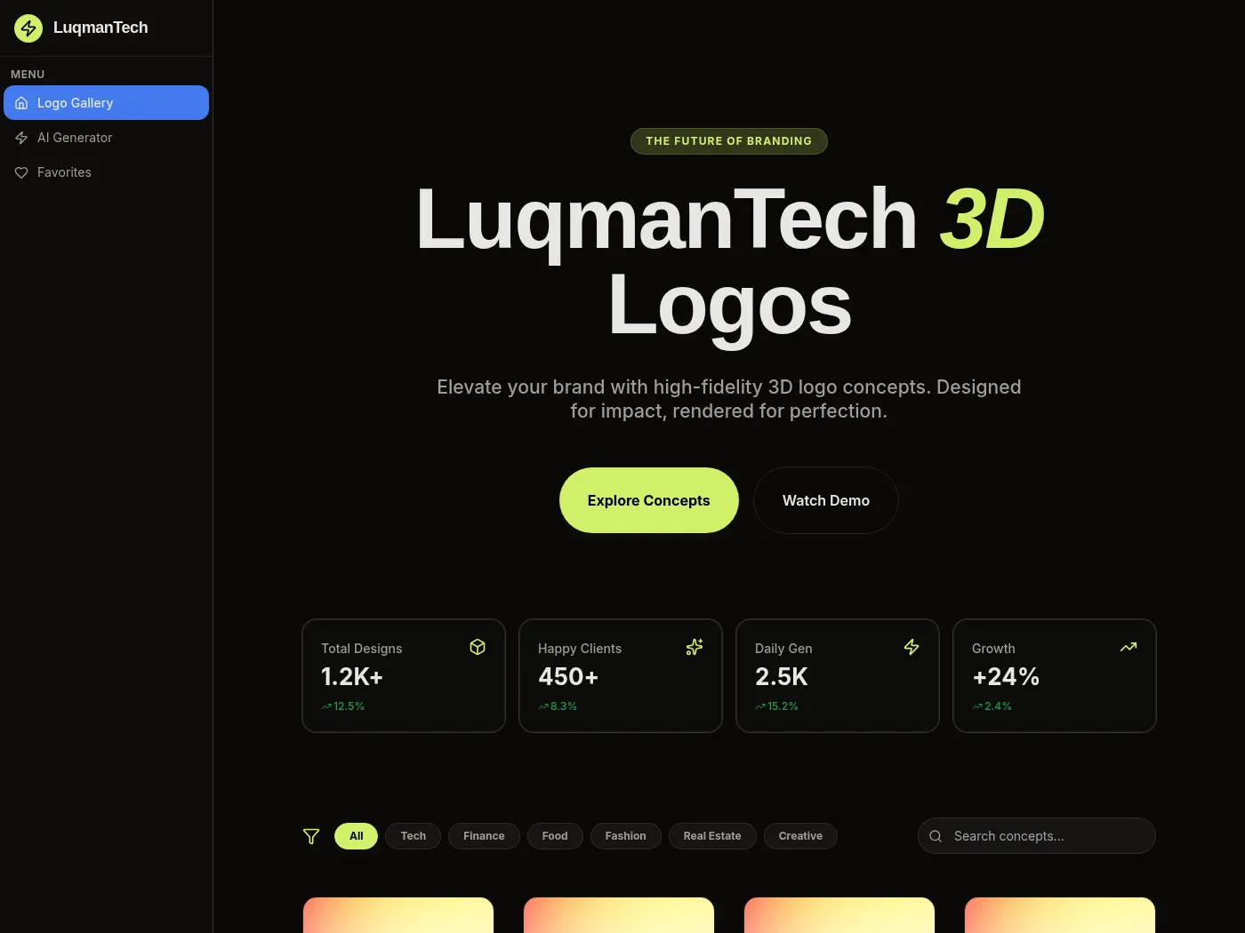 LuqmanTech 3D Logos