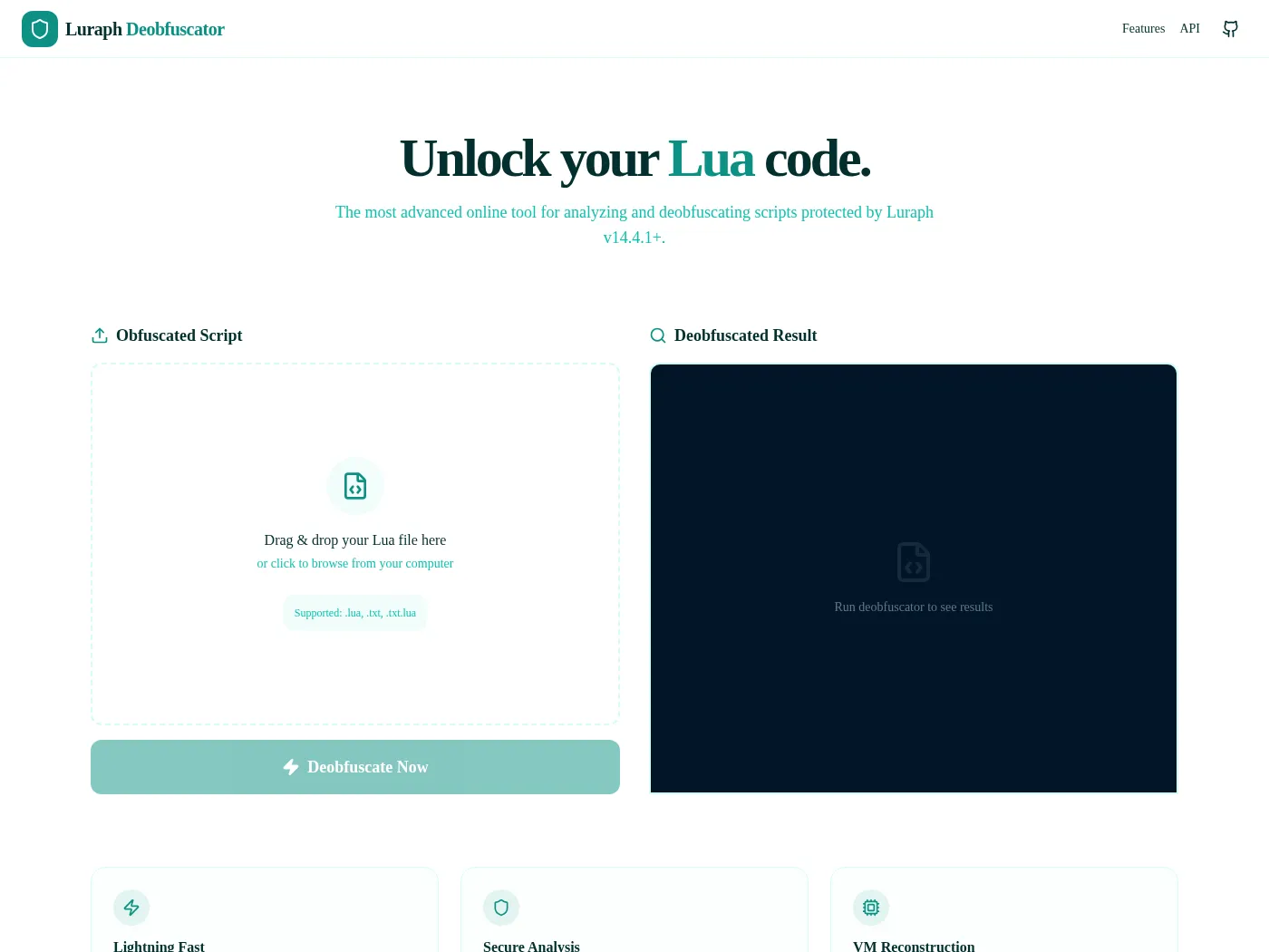 Luraph Deobfuscator Online