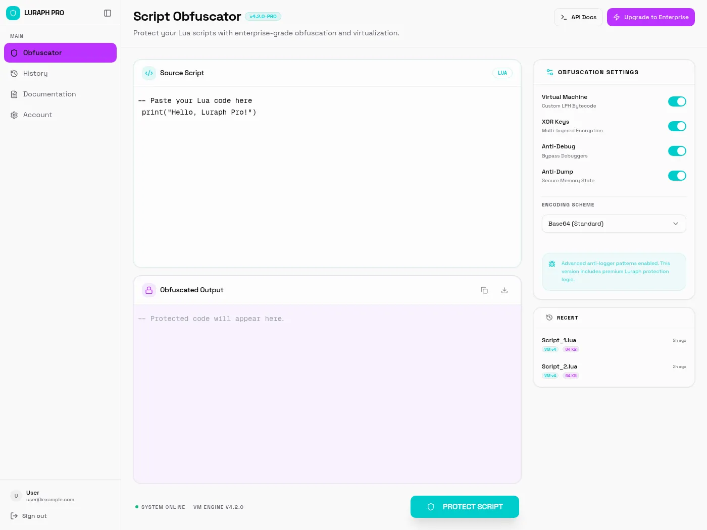 Luraph Pro Obfuscator
