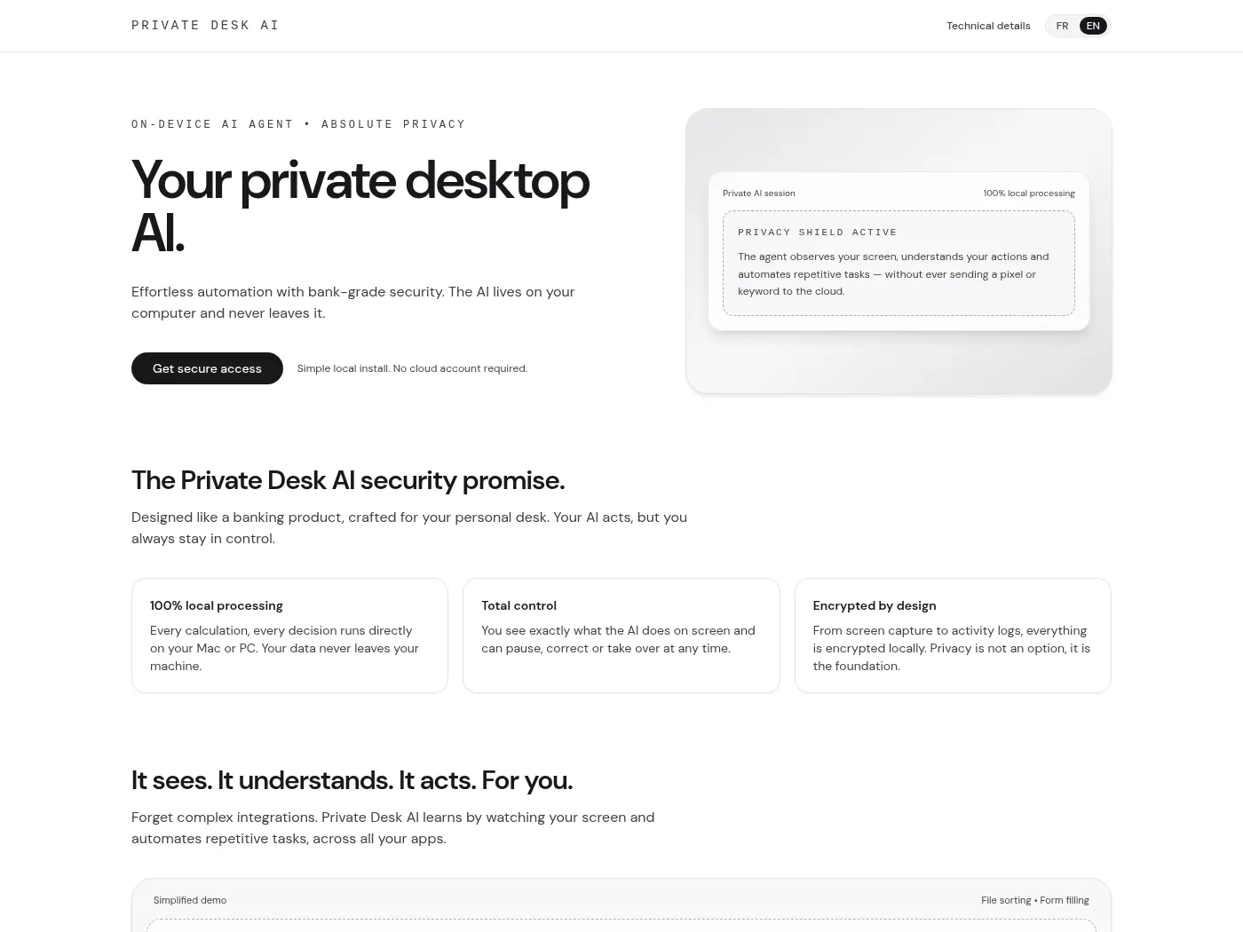 Private Desk AI Site