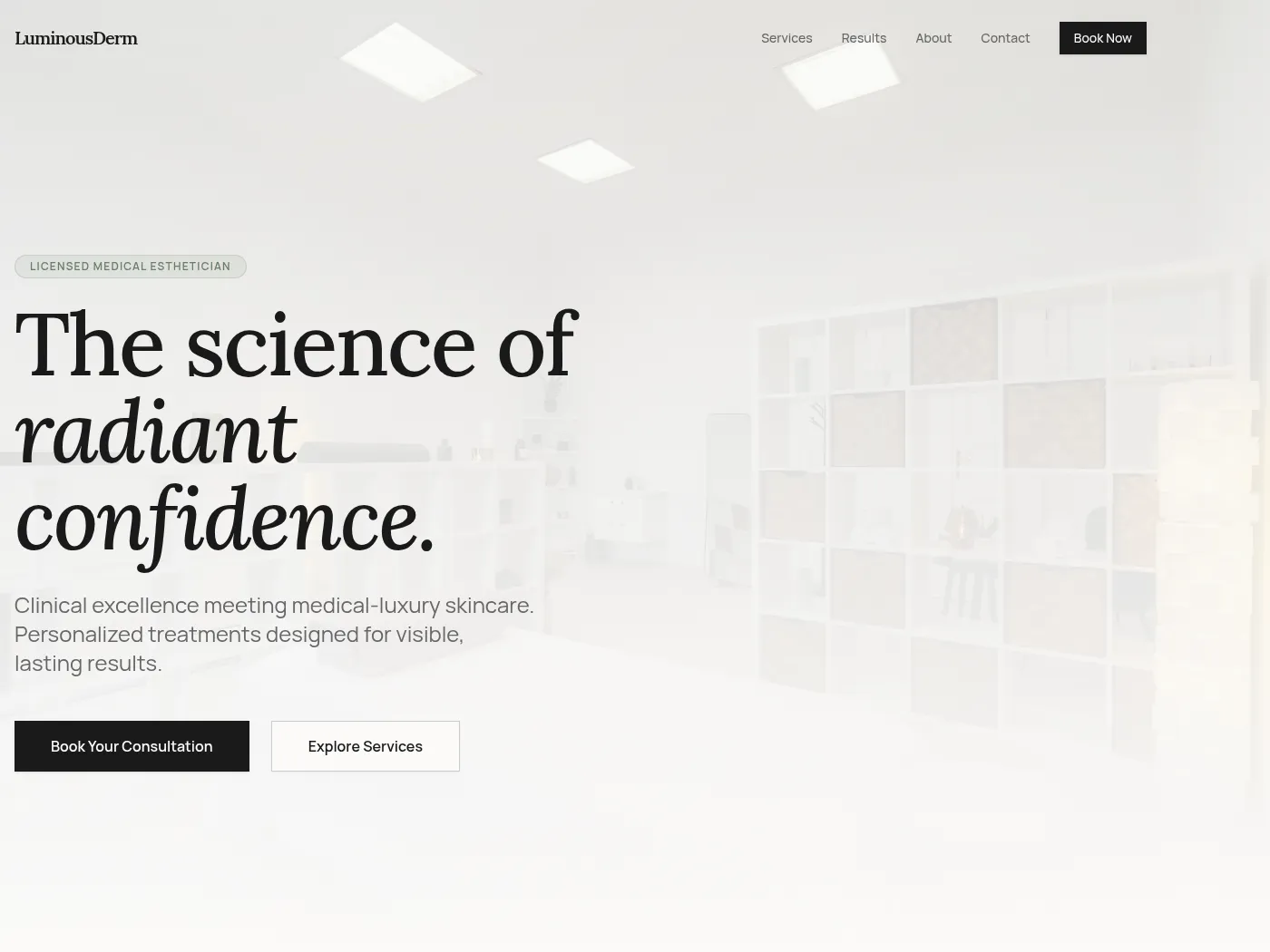 LuminousDerm Booking Platform