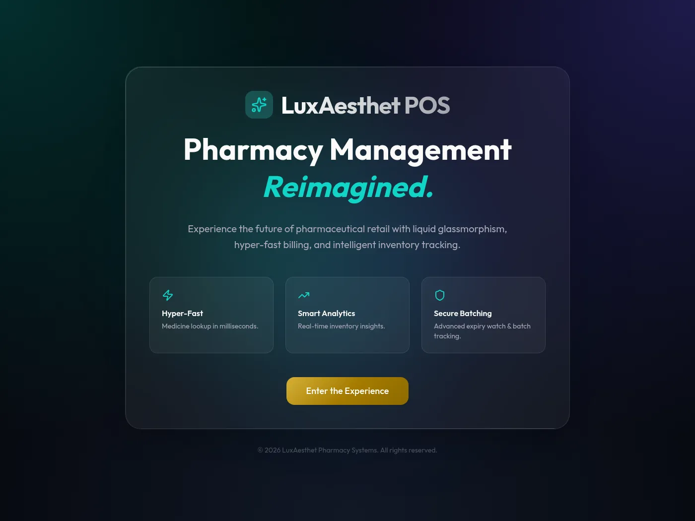 LuxAesthet Pharmacy POS