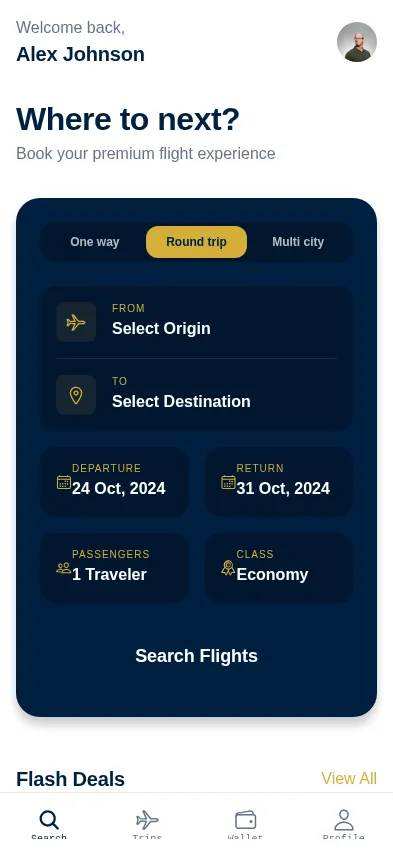LuxAir Travel App
