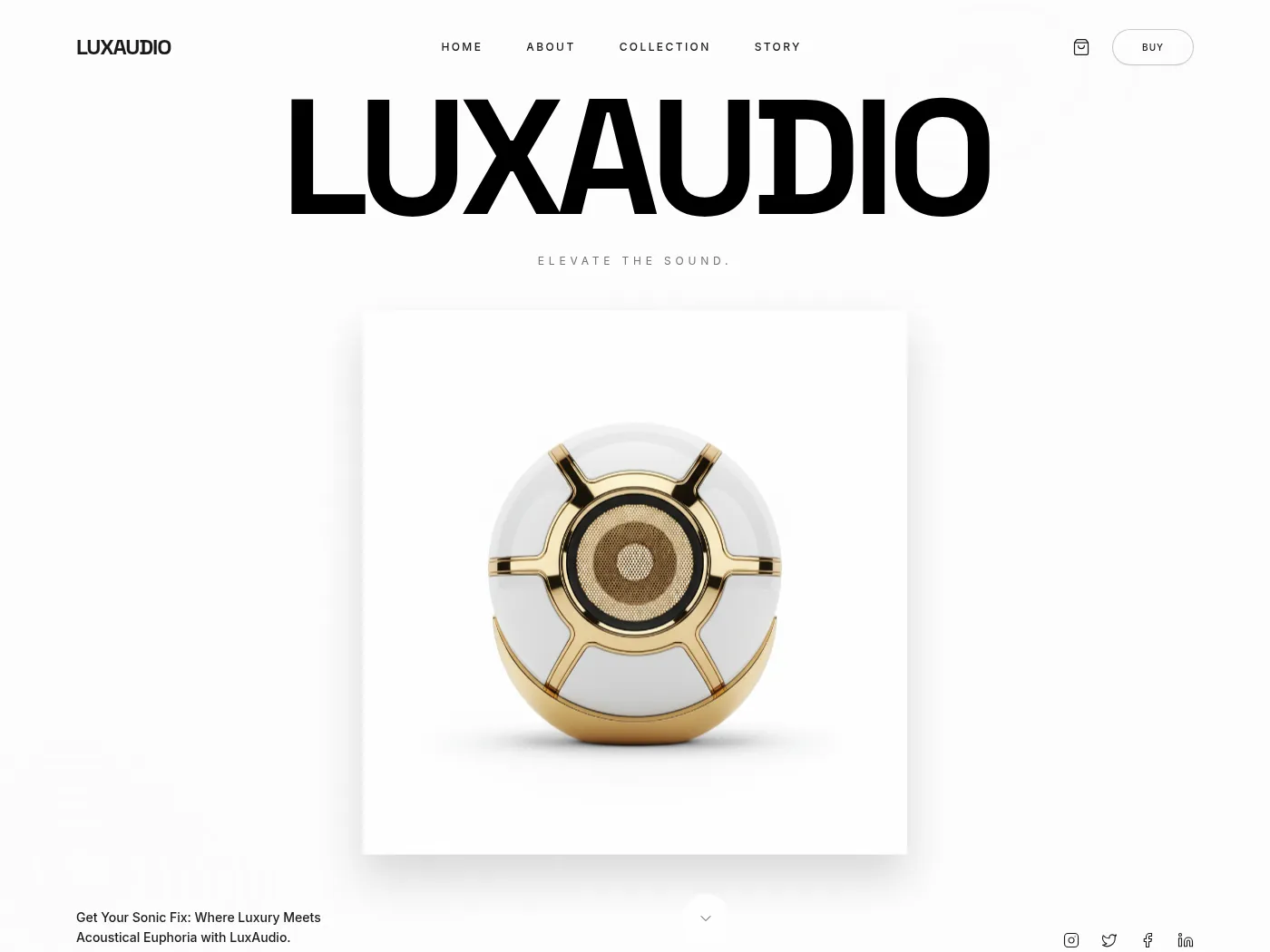 LuxAudio Landing Page