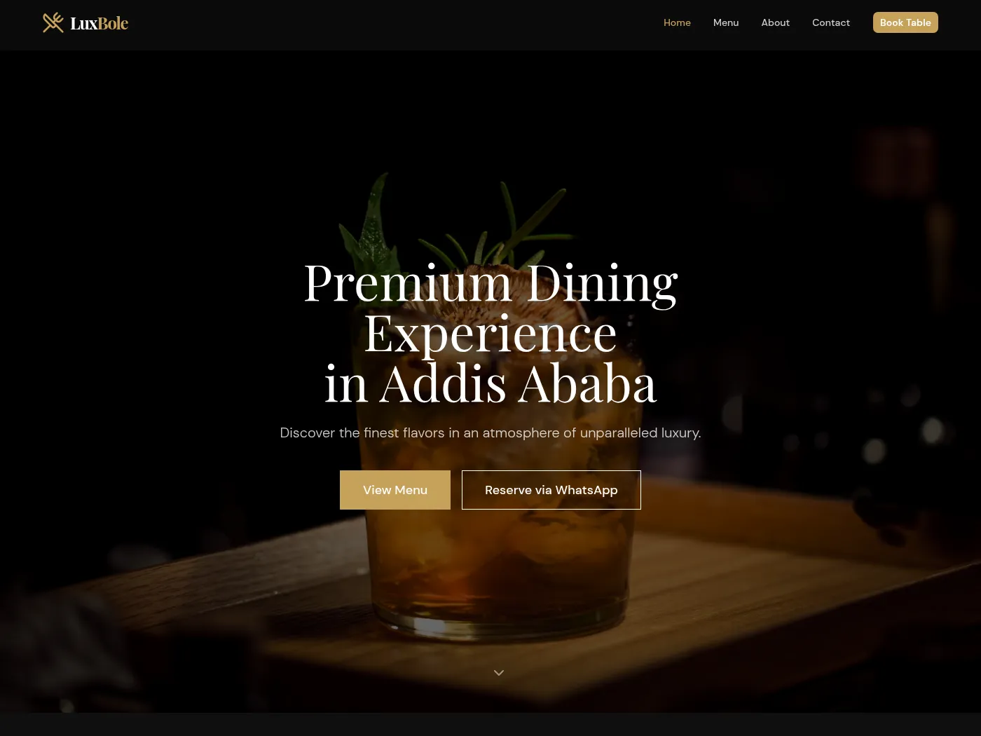 exclusive restaurant