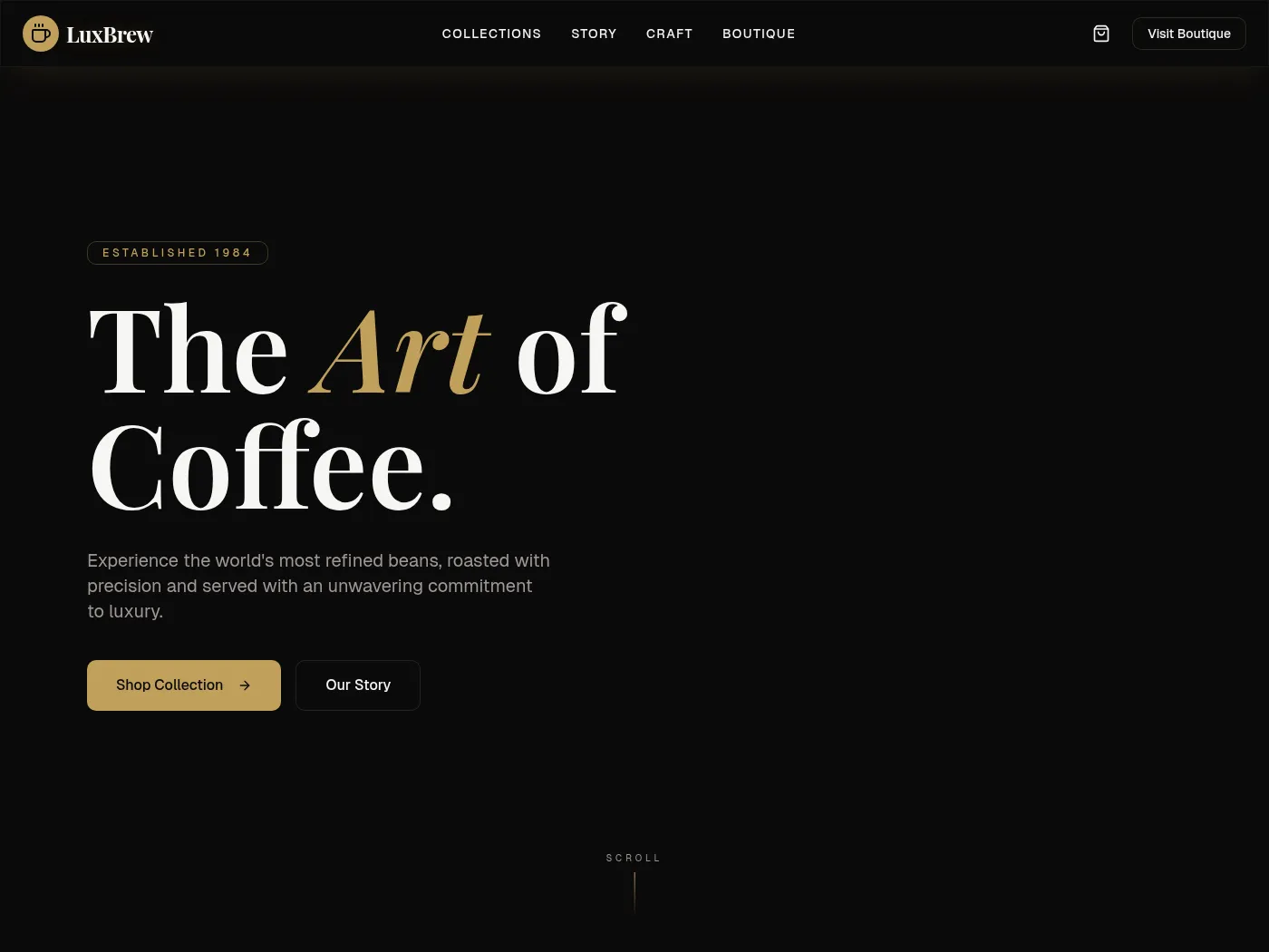 LuxBrew Coffee Web