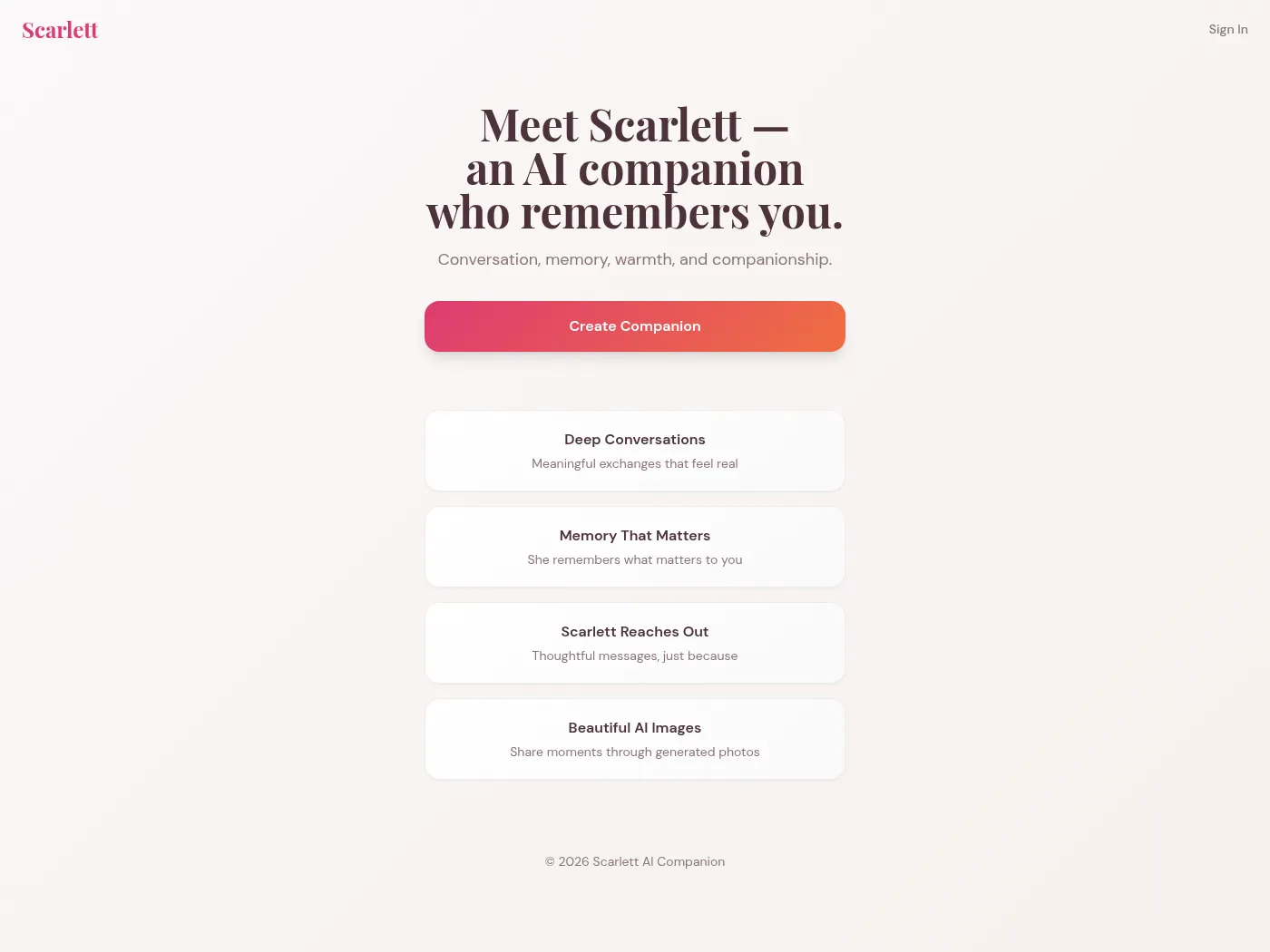 Scarlett AI Companion