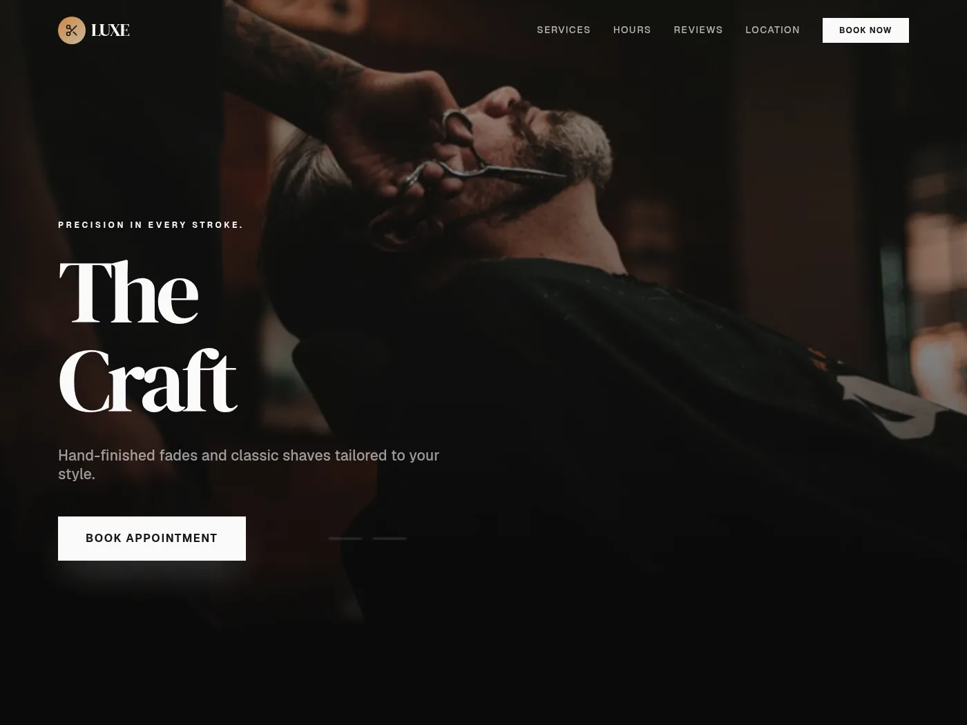 Luxe Barbershop Site