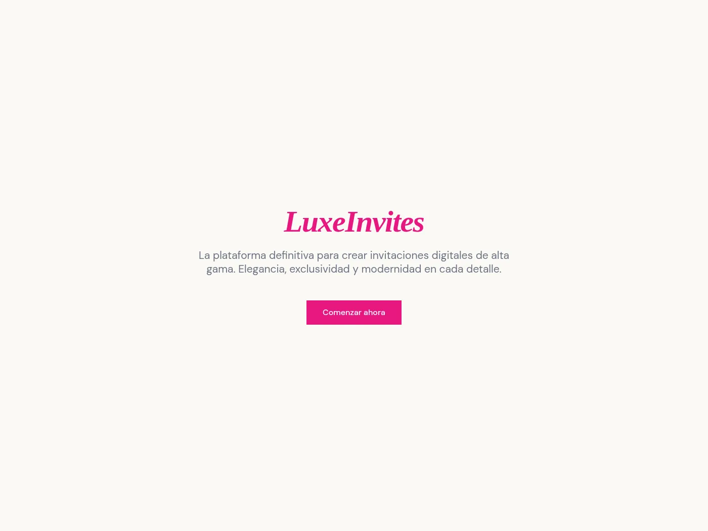 LuxeInvites Platform