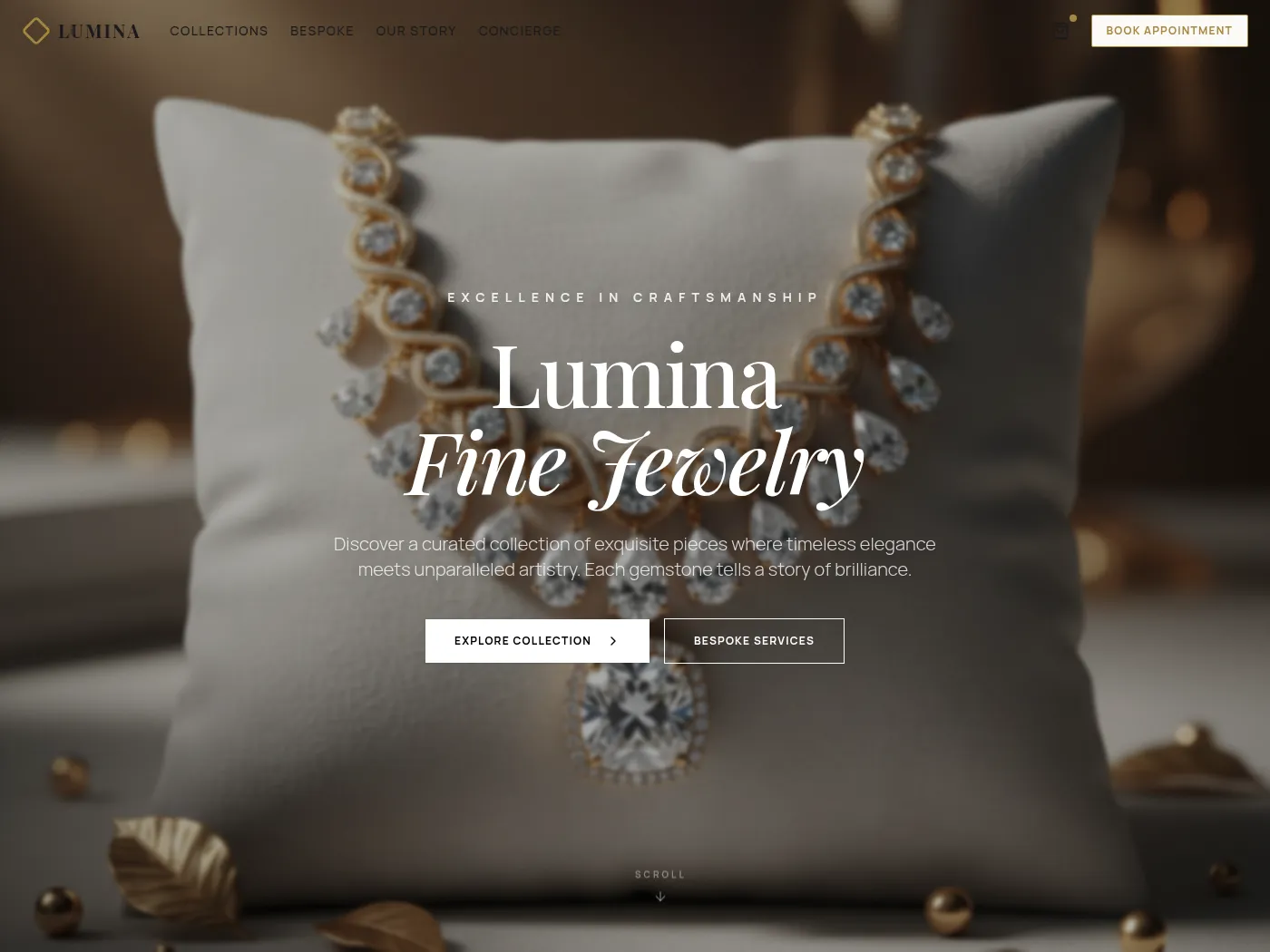 Luxe Jewelry Showcase