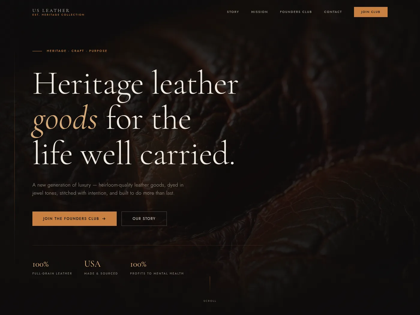 Luxe Leather Landing