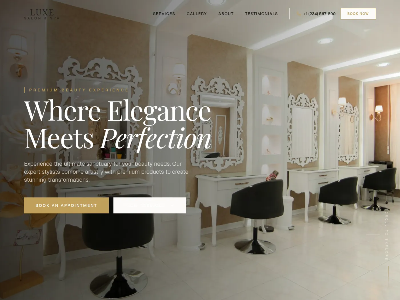 Luxe Salon Website