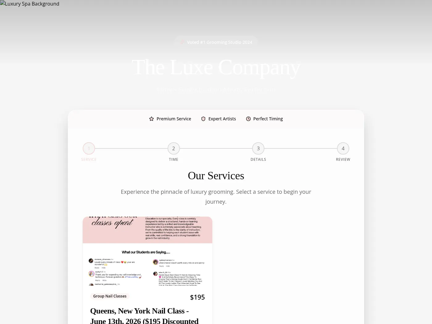 Luxe Scheduling Portal
