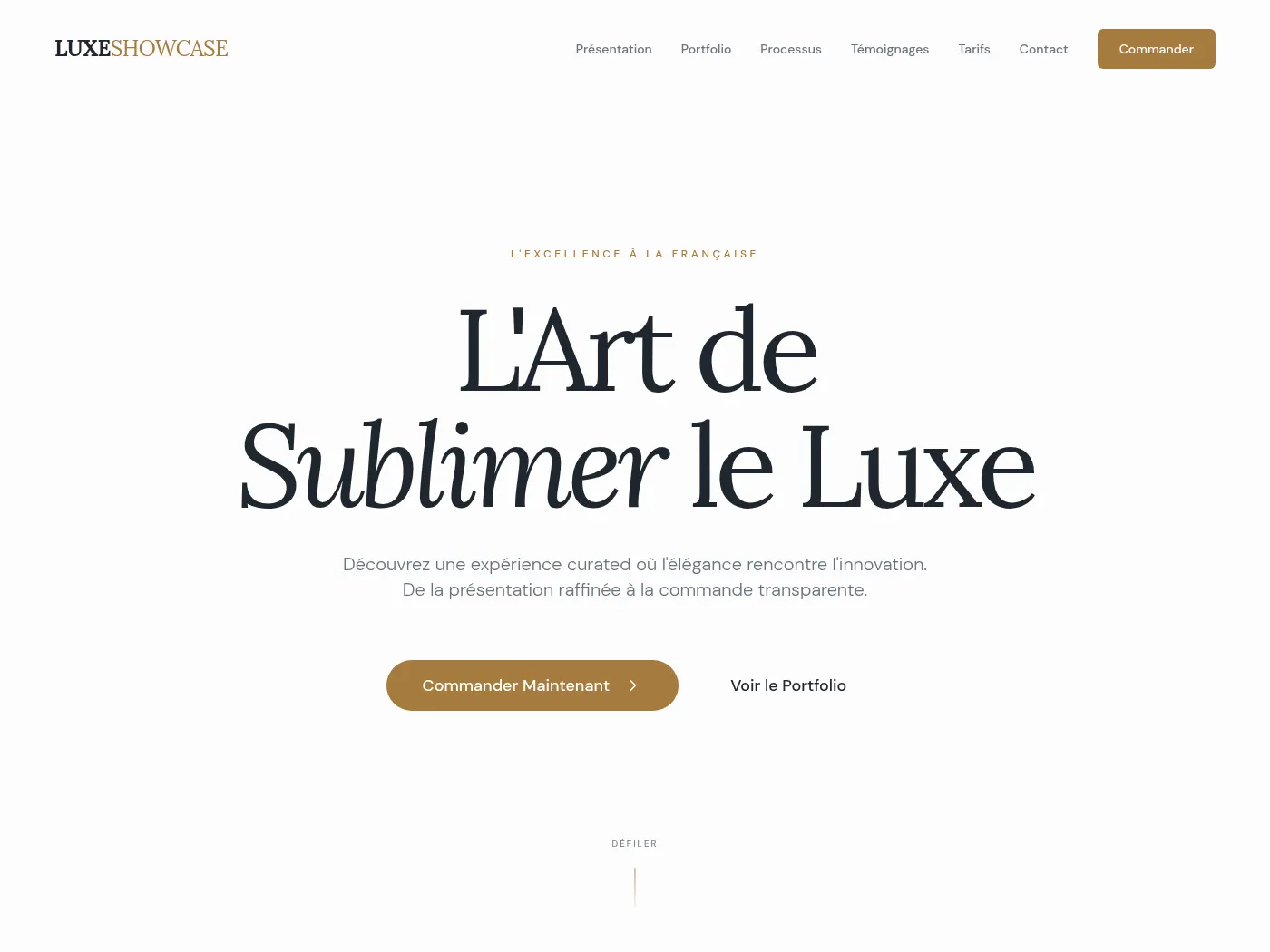 Luxe Showcase Web