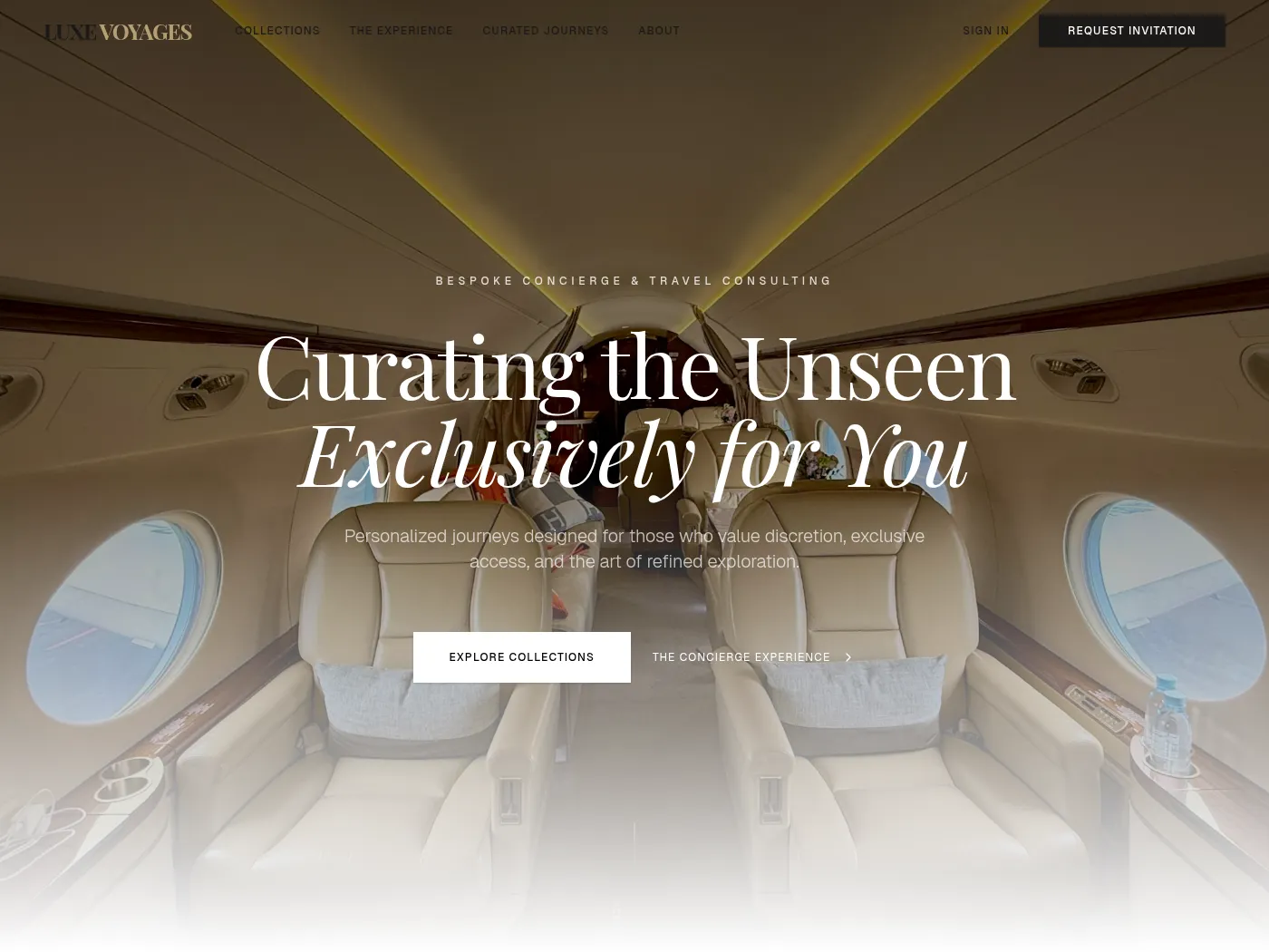 Luxe Voyages Web Experience