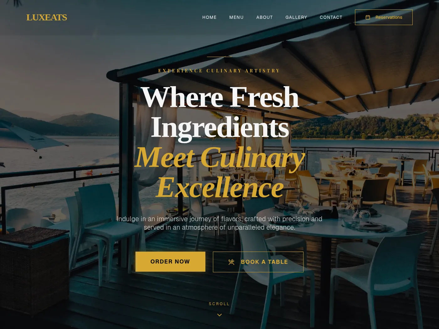 LuxEats Restaurant Website