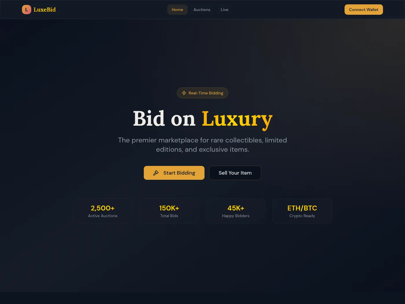 LuxeBid Platform