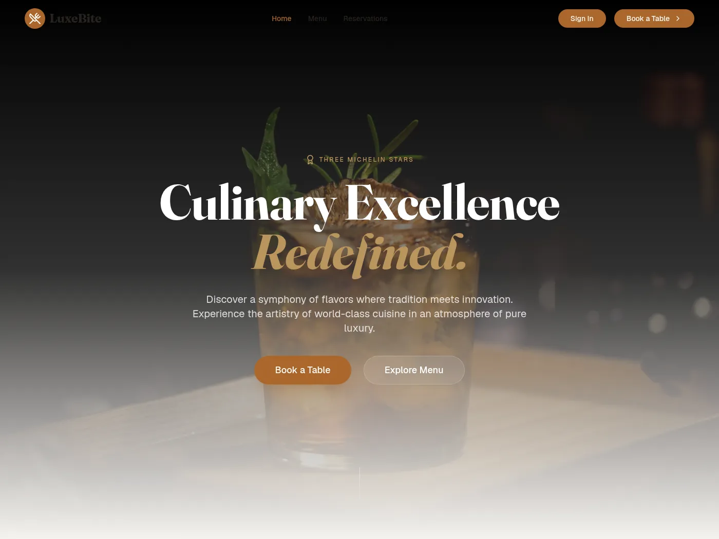 LuxeBite Restaurant Suite