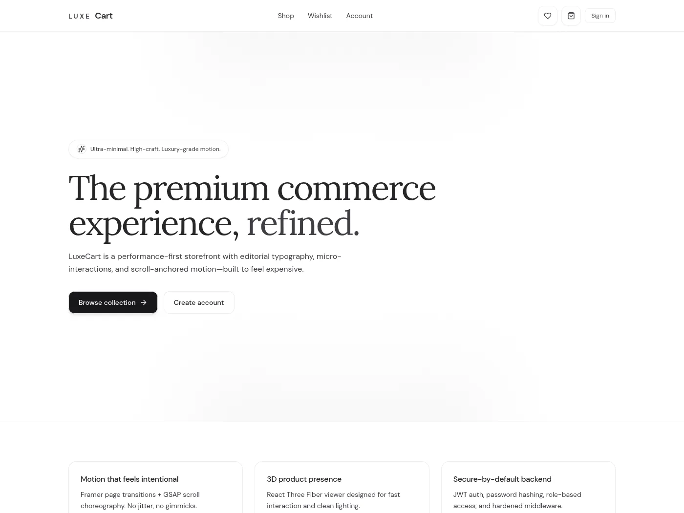LuxeCart E-Commerce
