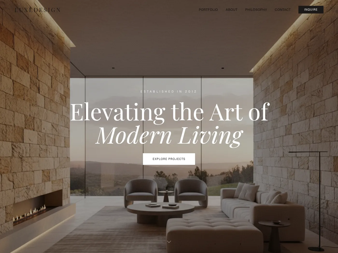 LuxeDesign Portfolio