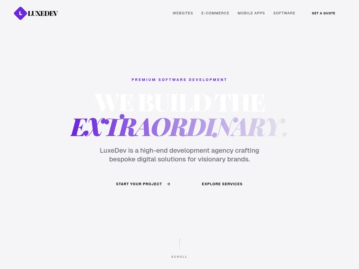 LuxeDev Agency Site