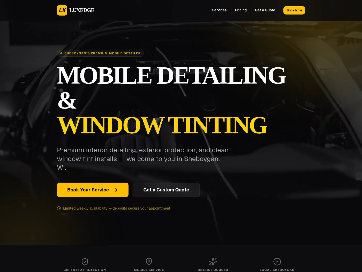 LuxEdge Premium Detailing Site