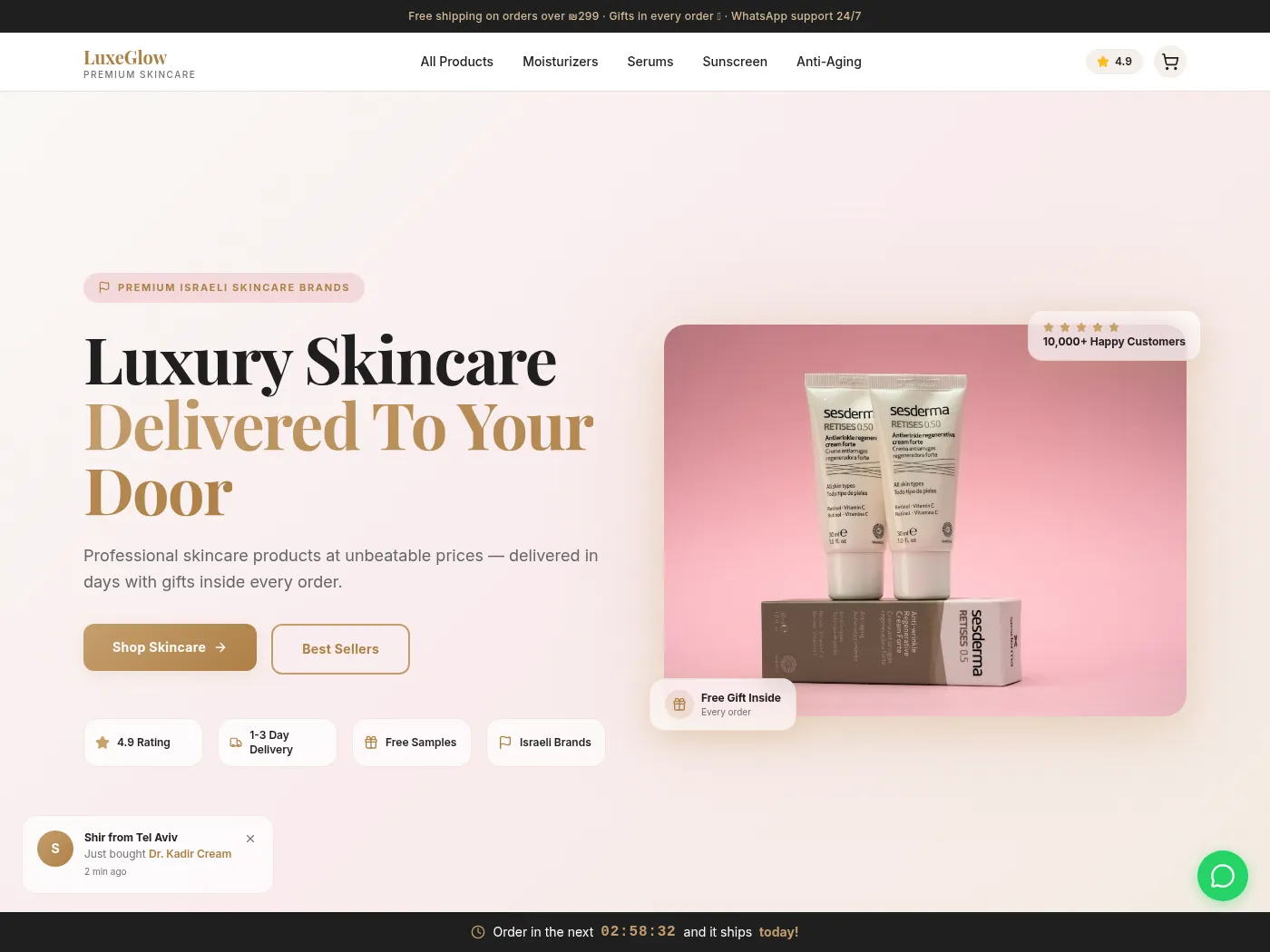 LuxeGlow Skincare Store