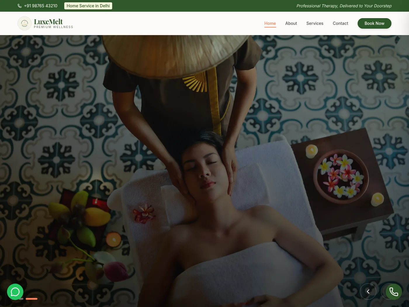 LuxeMelt Massage Website
