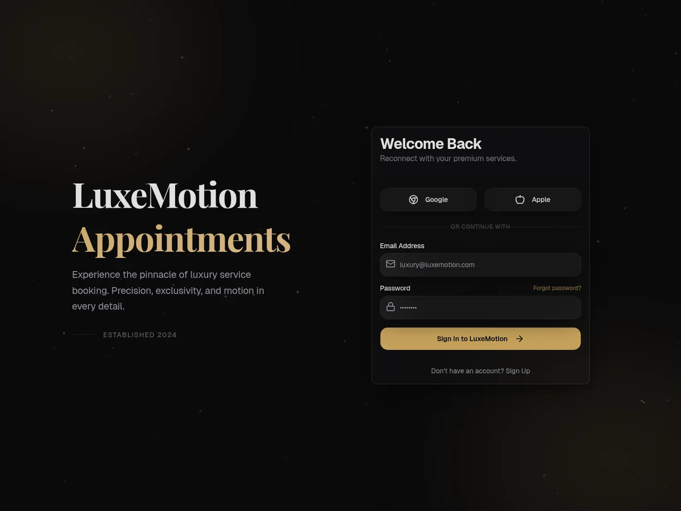 LuxeMotion Appointments