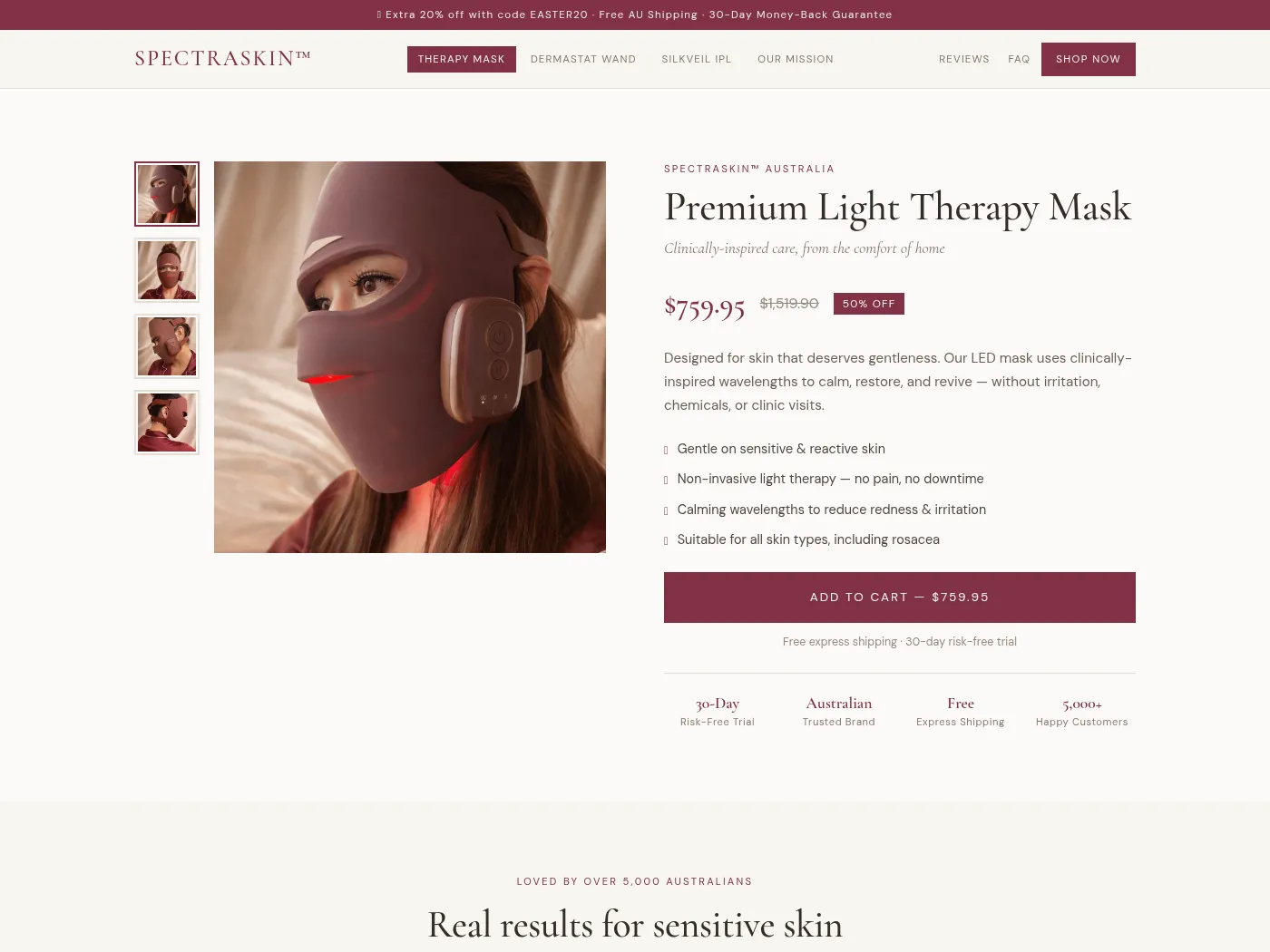 LuxeSkin Product Page Revamp