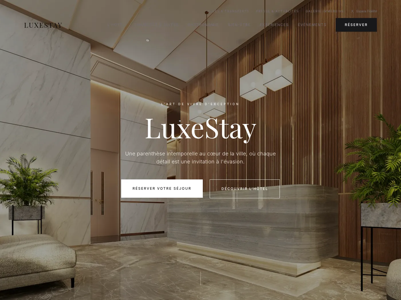LuxeStay Web Experience