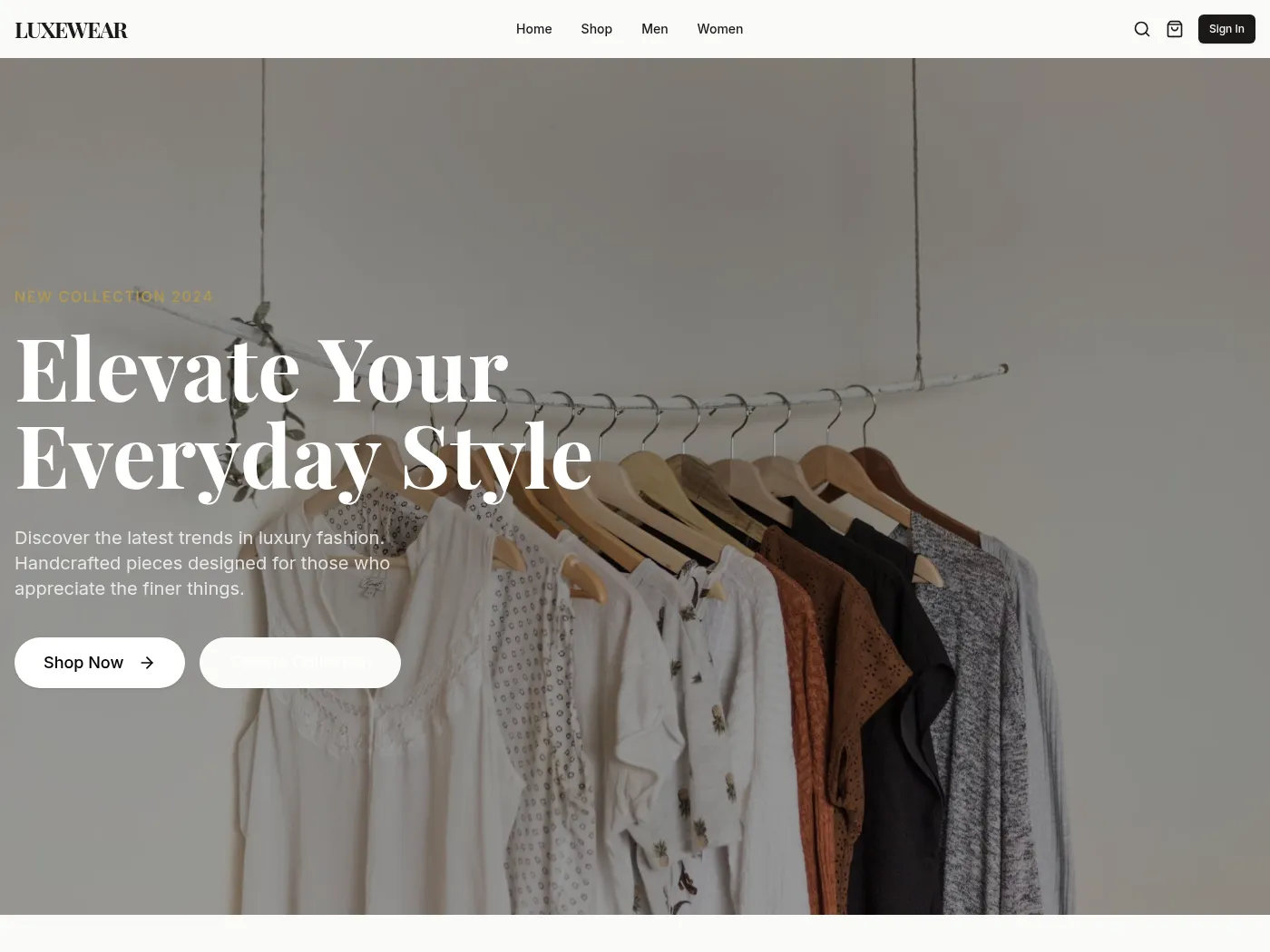 LuxeWear E-Commerce Site